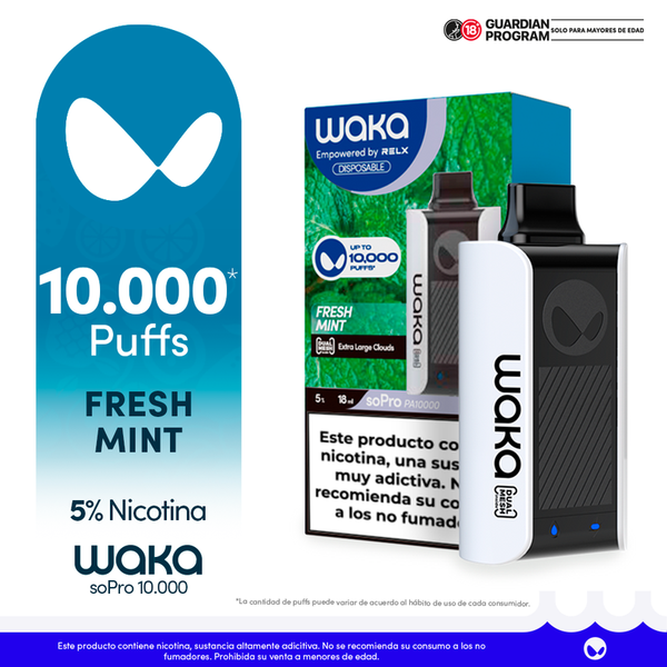 WAKA Vape SoPro 10.000 Fresh Mint 5% 10.000 Puffs - Rappi