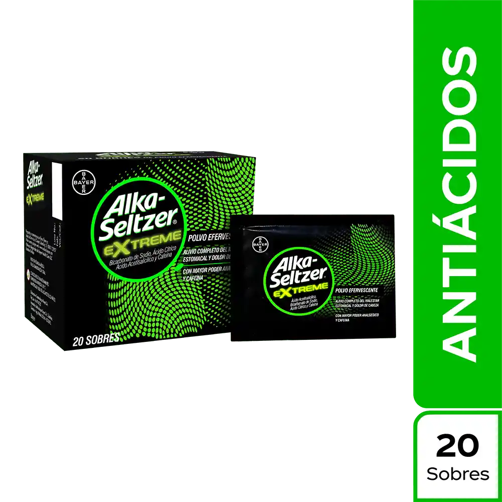 Alka-Seltzer Extreme Tabletas Efervescentes Caja x 20 sobres desde $ 52.520