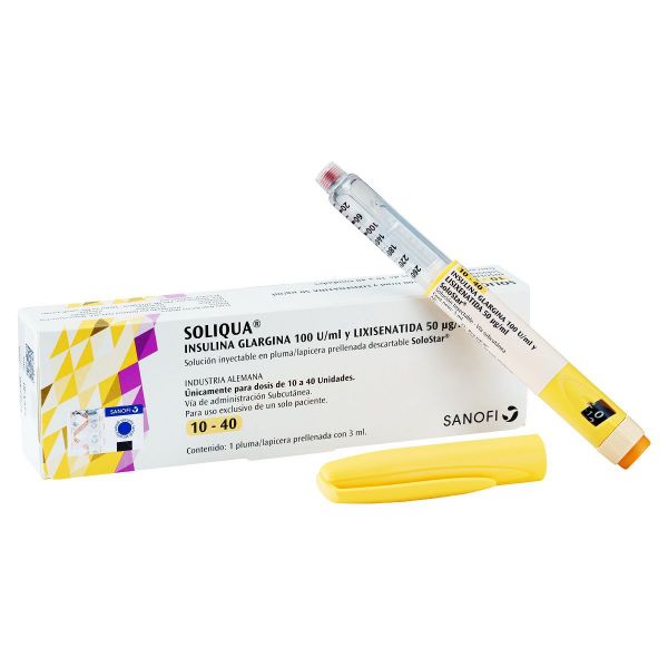Soliqua Solución Inyectable Pluma (100 U/ mL/ 33 Ug mL) - Rappi