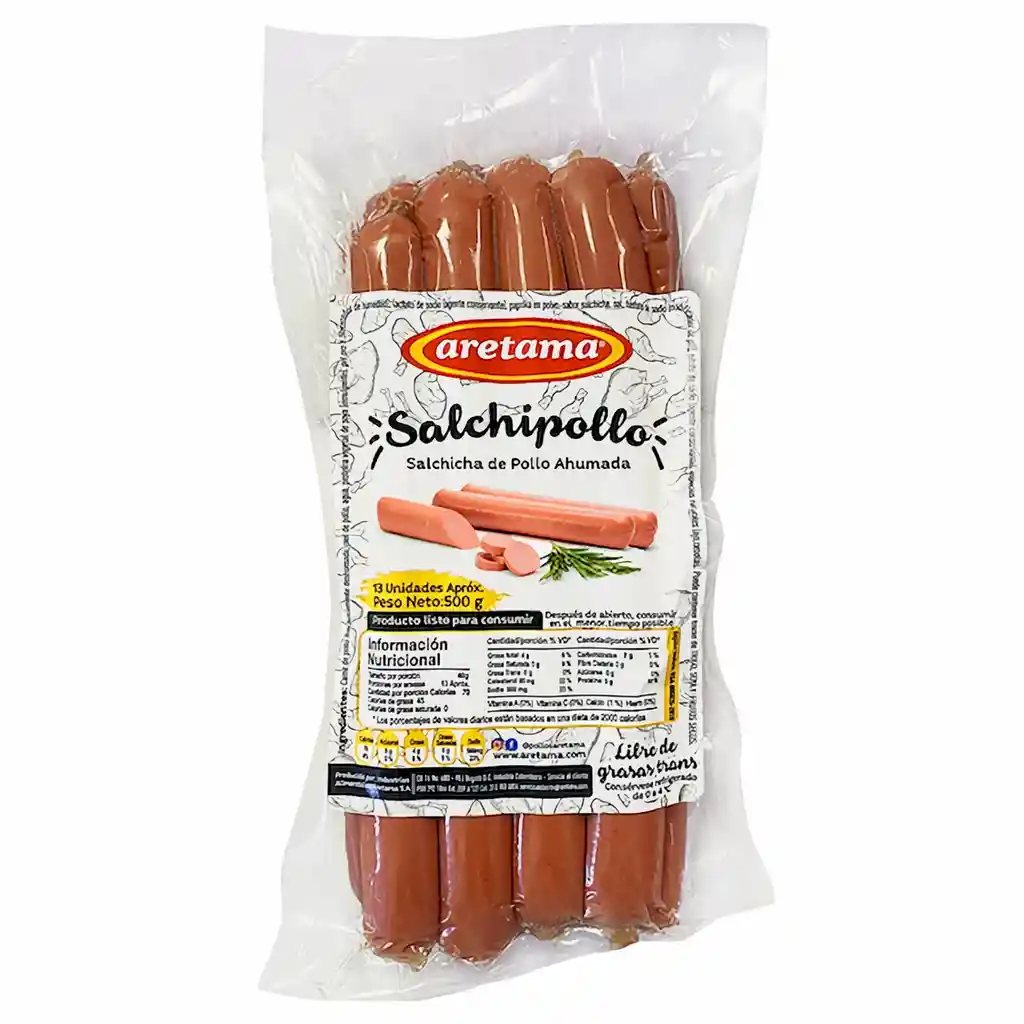 Aretama Salchicha de Pollo Ahumada Salchipollo - Rappi