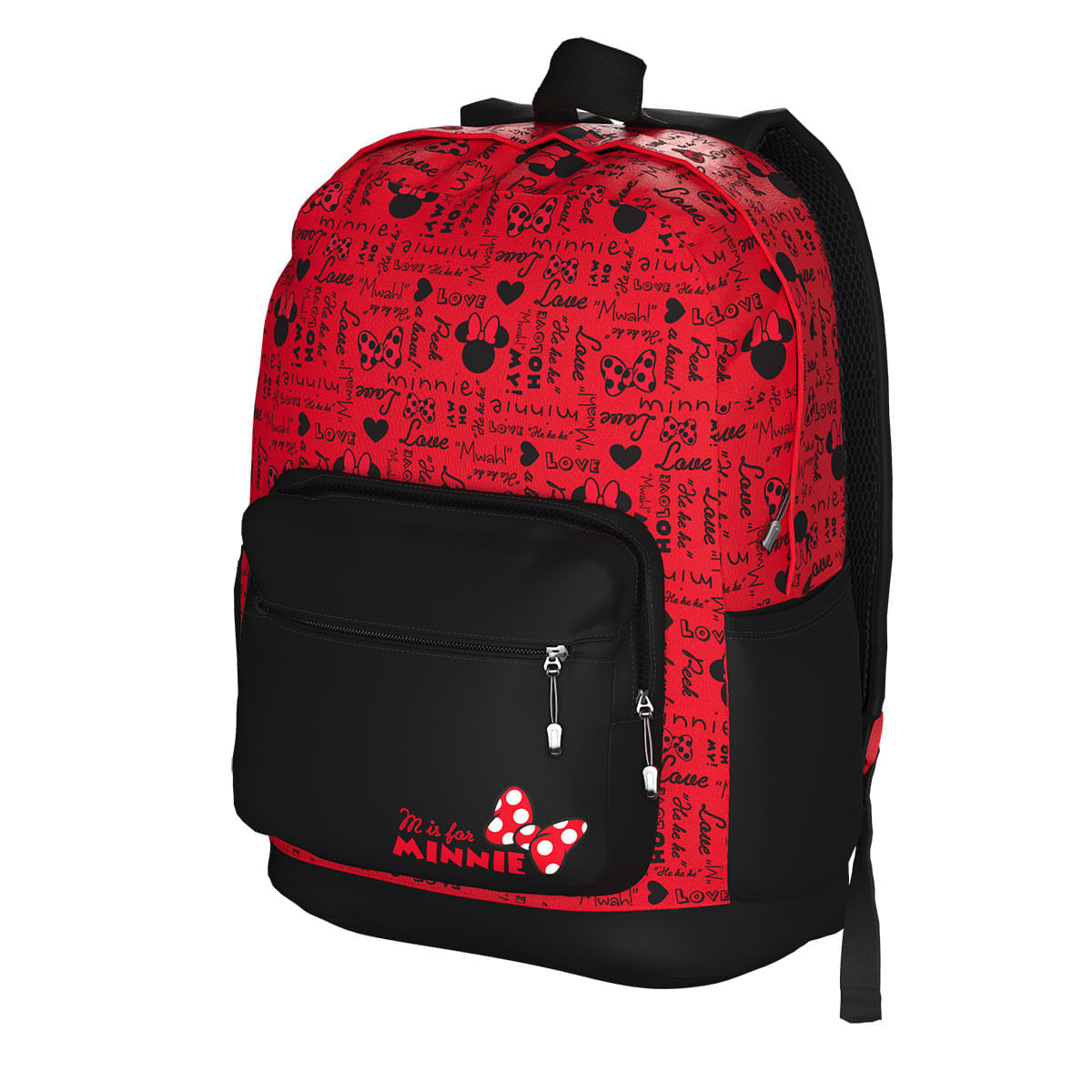 Morral Puff Printing Minnie Mouse Rojo - Rappi