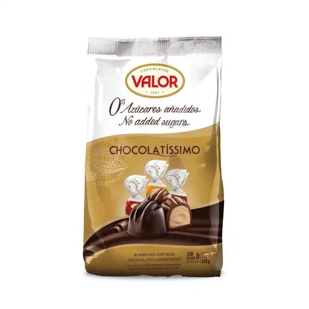 Valor Bombón Chocolatisimo Selección Oro Sin Azúcar - Rappi