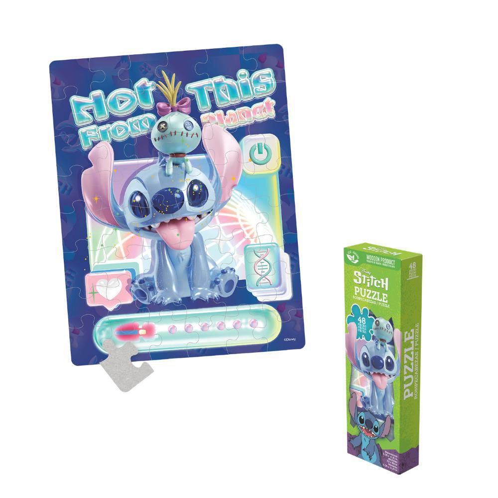 Rompecabezas 48 Piezas Stitch Ronda - Rappi