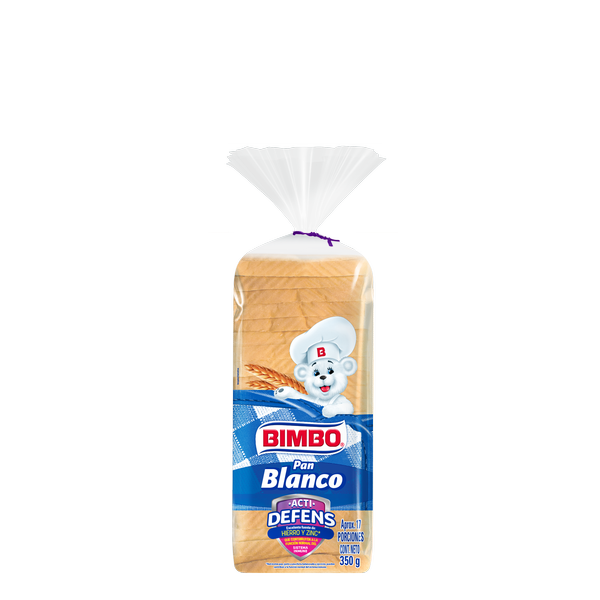 Bimbo Pan Blanco Tajado Actidefens 350 g - Rappi