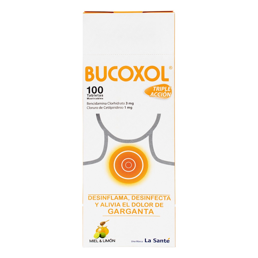 Bucoxol Miel & Limon Caja x 100 Tabletas Masticables - Rappi