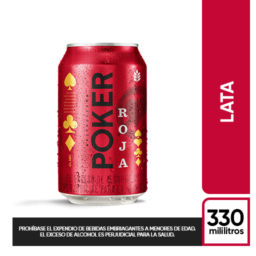Cerveza Poker Roja - Lata 330ml x1 - Rappi