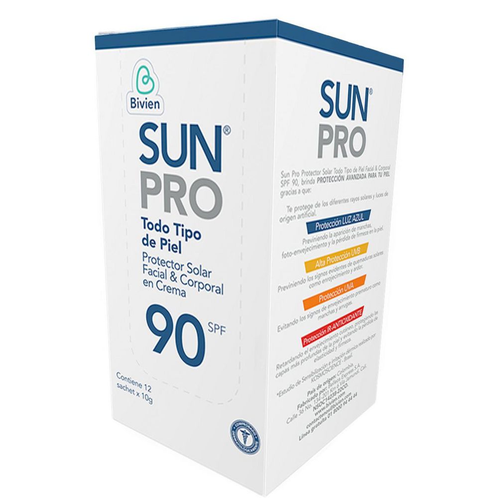 Sun Pro Protector Solar Facial y Corporal Spf 90 - Rappi