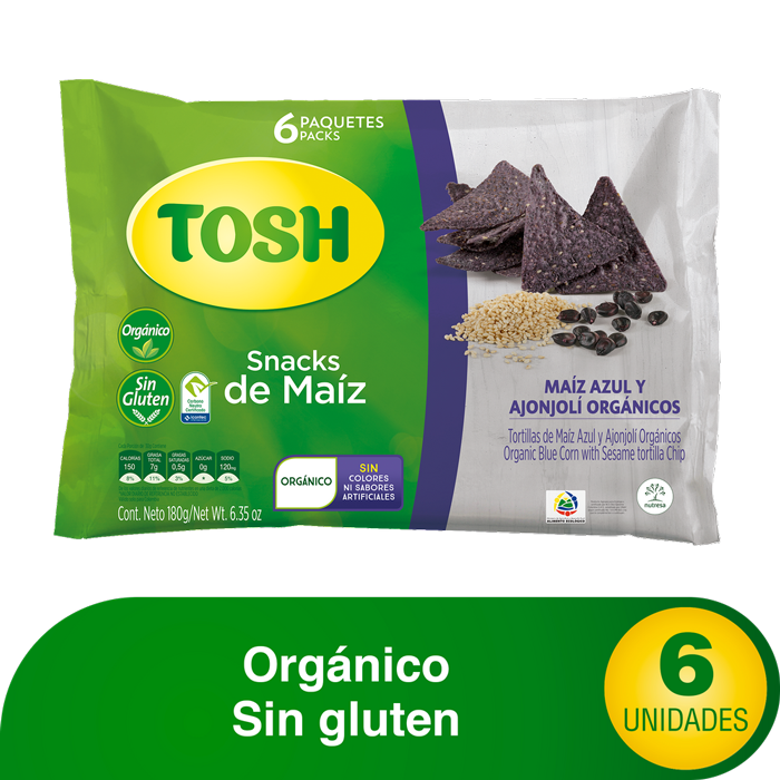 Tosh Snack De Maíz Azul 6 Unidades - Rappi