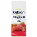 Cebión tabletas Masticables de Vitamina C sabor a Fresa con 100 ...