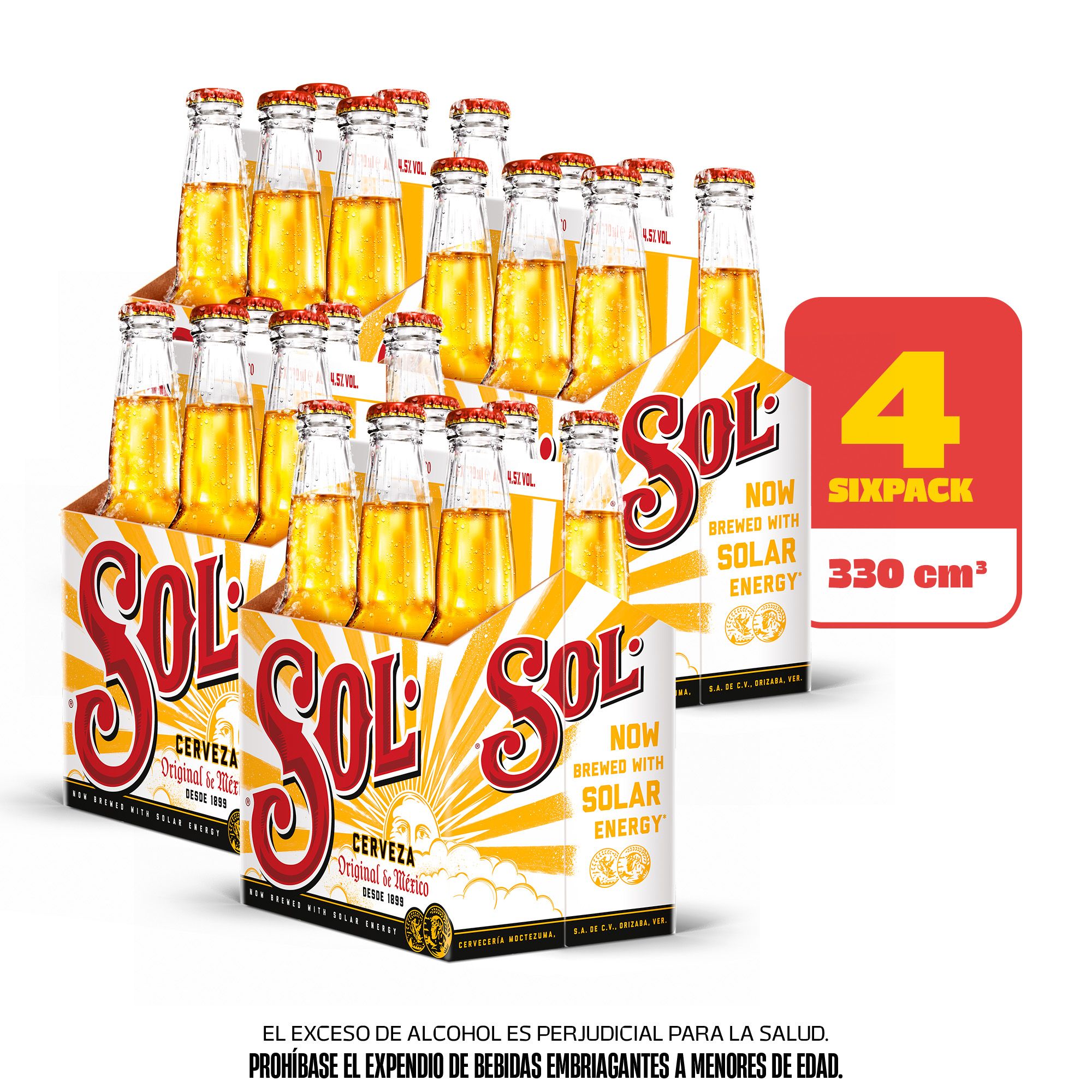 Pack X 24 Cerveza Sol Botella 330 Ml - Rappi