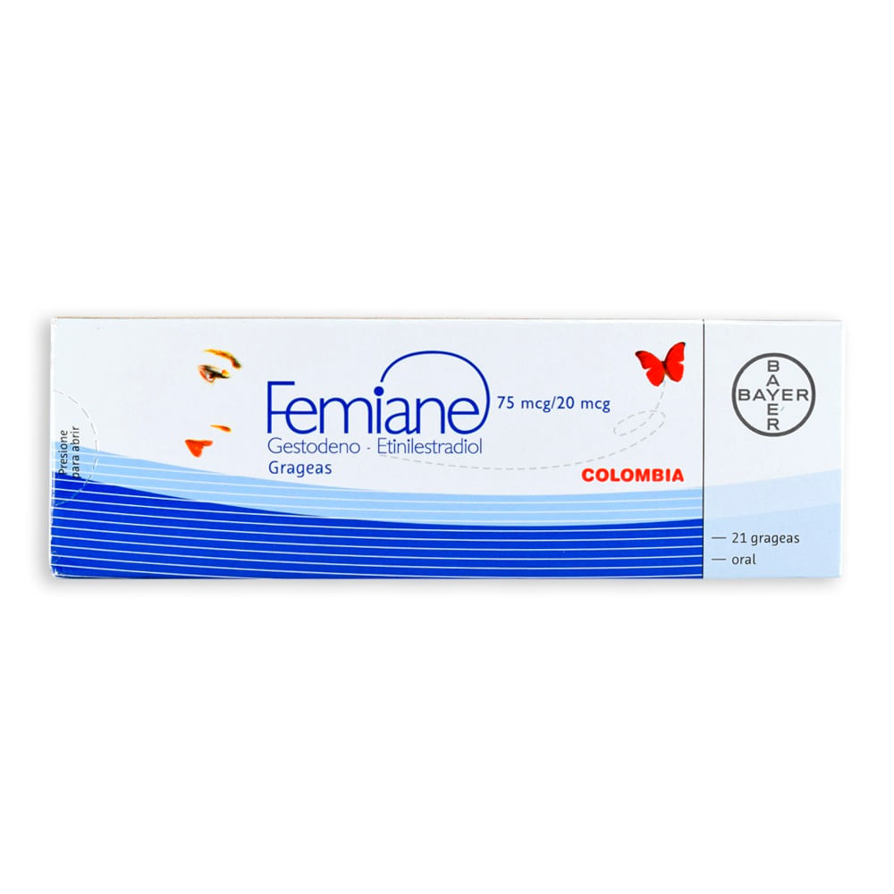 Femiane Anticonceptivo (75 mcg/20 mcg) Grageas Precio - Rappi