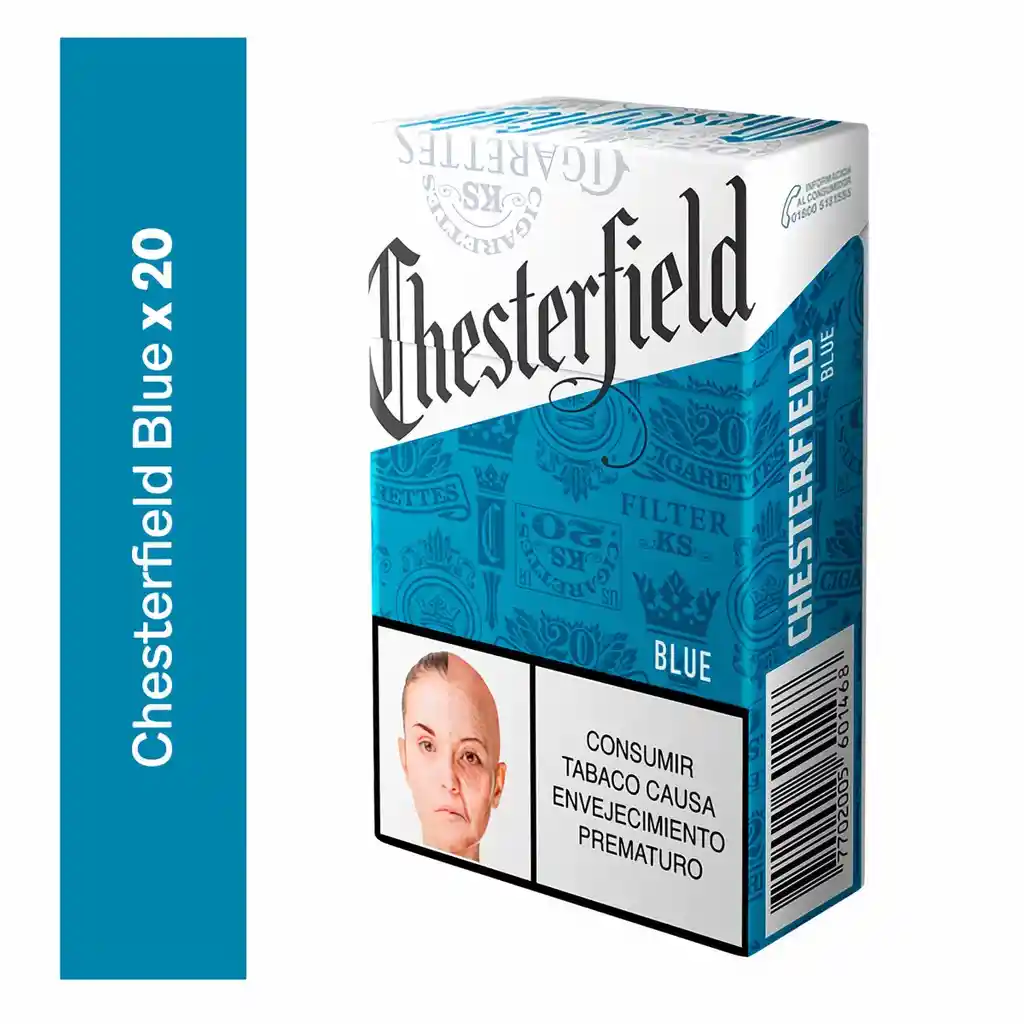 Chesterfield Blue X 20 Cigarrillos - Rappi