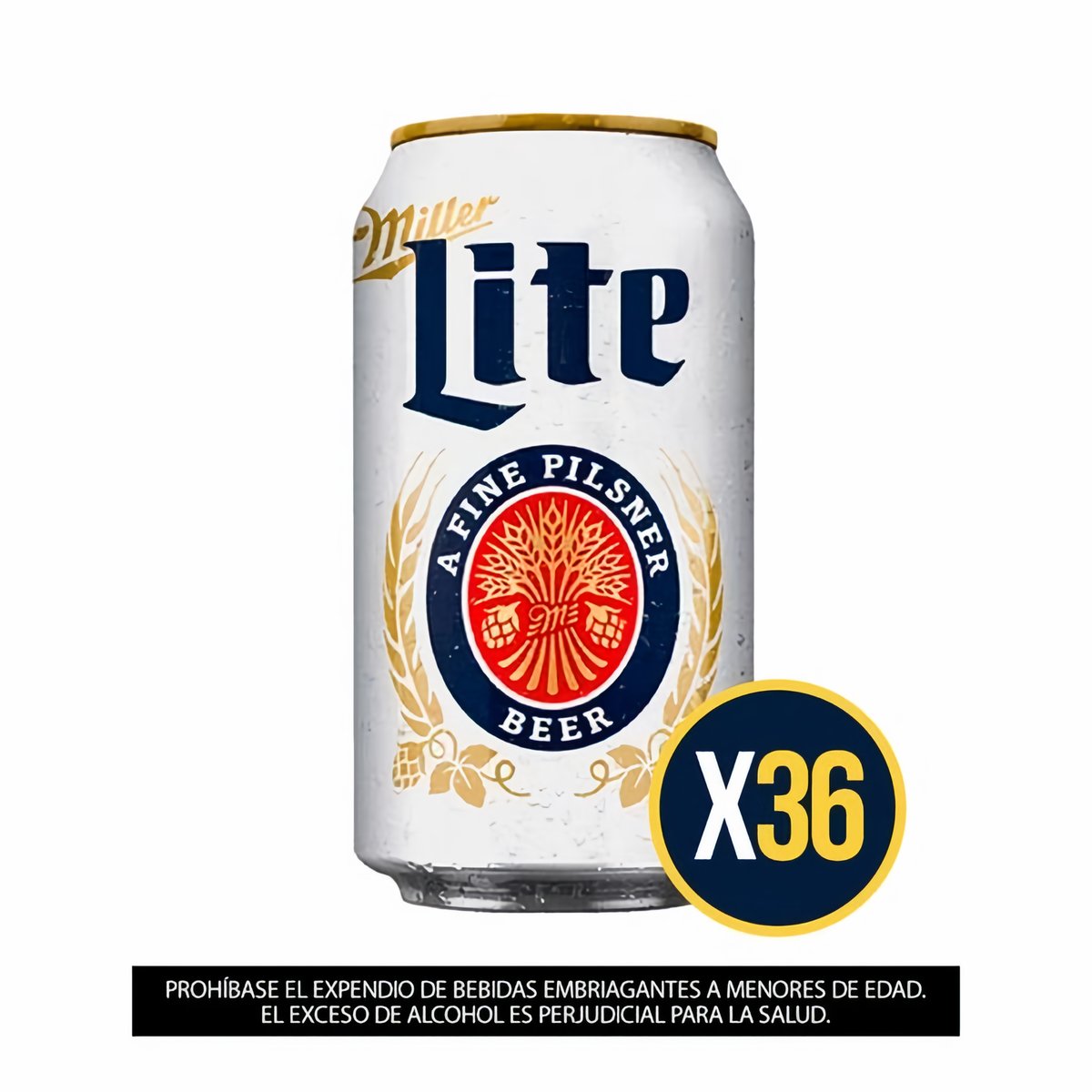 Pack X36 Latas Cerveza Miller Lite 330 Ml - Rappi
