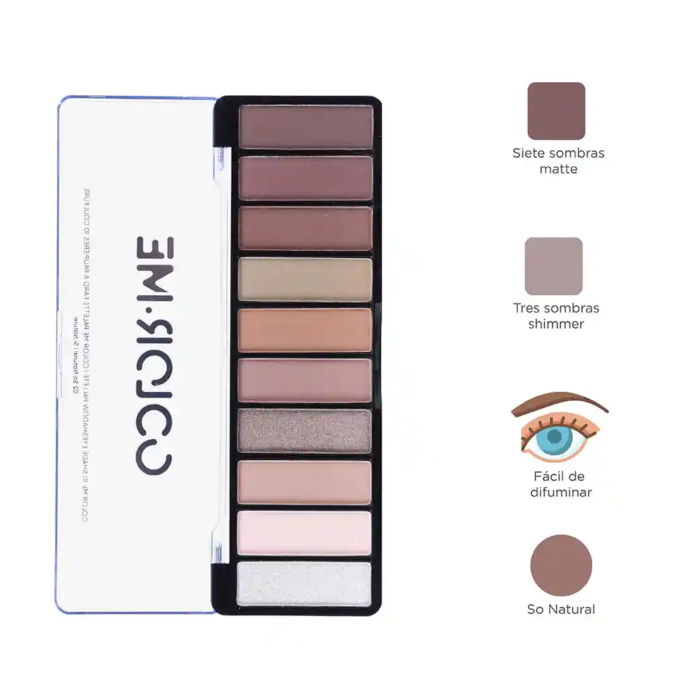 Miniso Paleta de Sombras de Ojos Color me so Natural 10 02 - Rappi