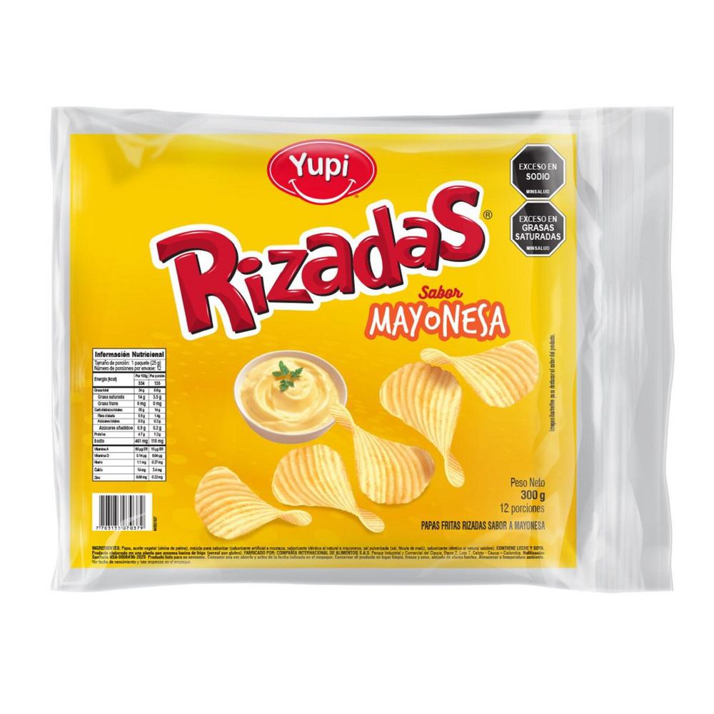 Rizadas Snack de Papas Fritas Sabor a Mayonesa Precio - Rappi