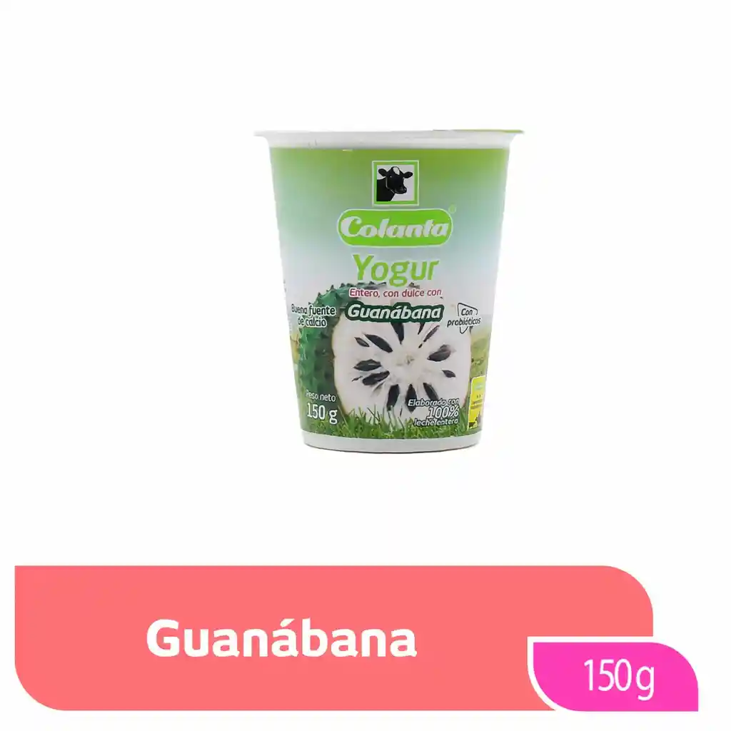 Yogur Entero Guanábana Colanta Vaso x 150 g - Rappi
