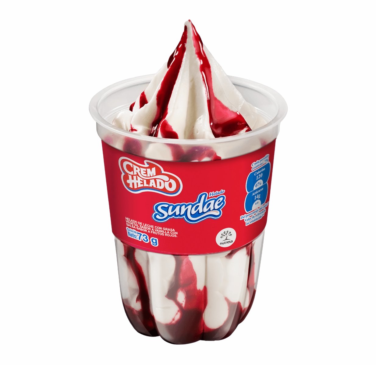 Crem Helado Helado Sundae Sabor a Frutos Rojos - Rappi