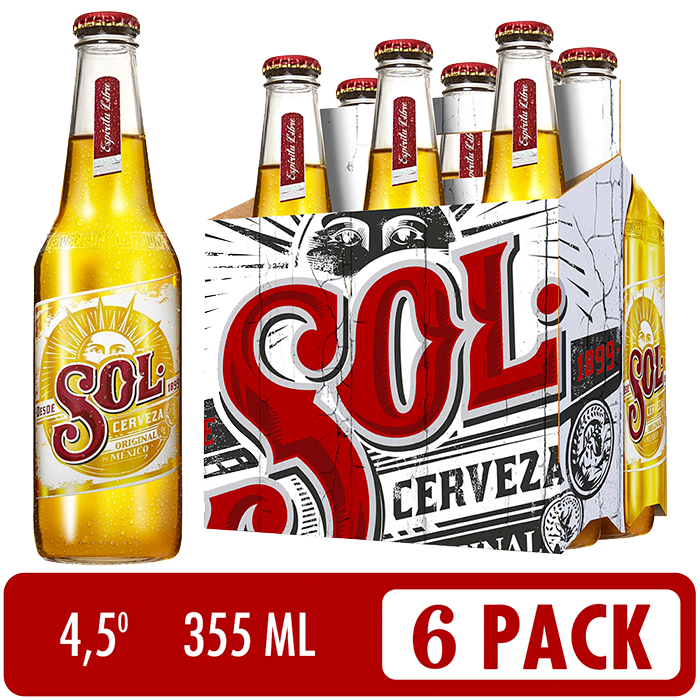 Sol Cerveza Lager x 6 Unidades - Rappi