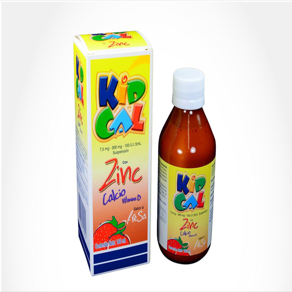 Kidcal Suspensión Oral Sabor Fresa (7.5 mg/300 mg/100 UI) - Rappi