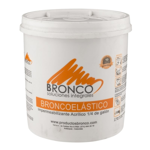 Broncoelástico Impermeabilizante Gris 1/4 De Galon - Rappi