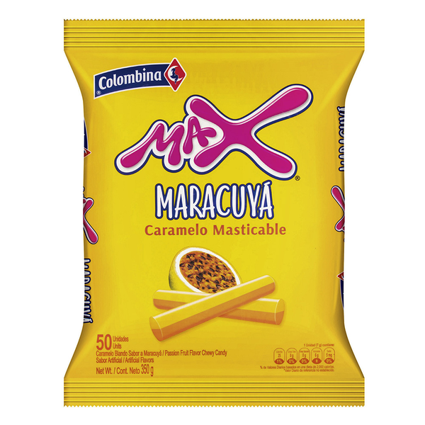 Colombina Caramelo Masticable Max Sabor Maracuyá - Rappi