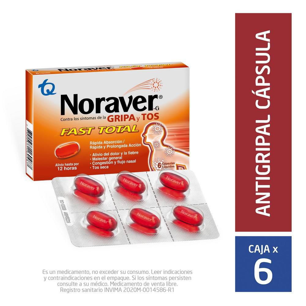 Noraver Fast Total Antigripal Cápsulas Líquidas - Rappi