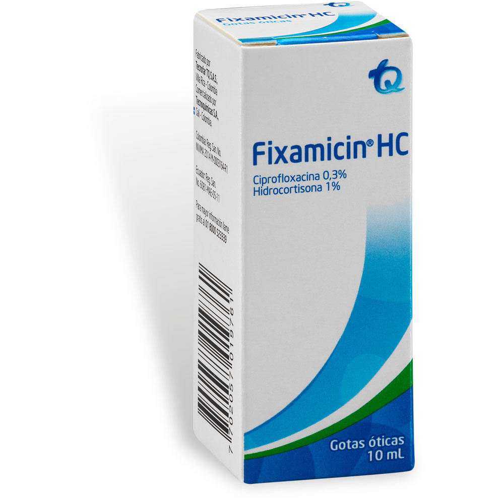 Fixamicin HC Solución Ótica (0.3 %/ 1 %) - Rappi