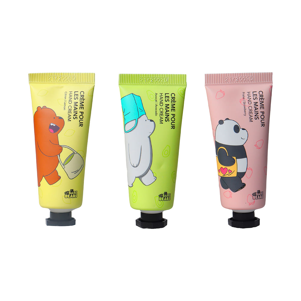Miniso Set De Cremas Para Manos Fresaaguacate Limon 20G - We Bare Bears ...