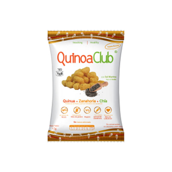Quinoa Club Snack de Maíz Chía y Zanahoria Precio - Rappi
