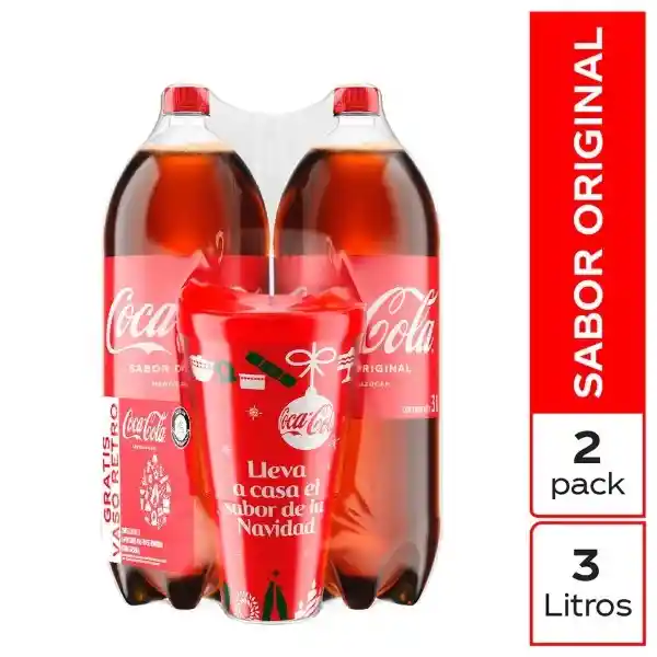 Coca-Cola Kit Gaseosa Original + Vaso Gratis - Rappi Coca-Cola Kit Gaseosa Original + Vaso Gratis - Rappi