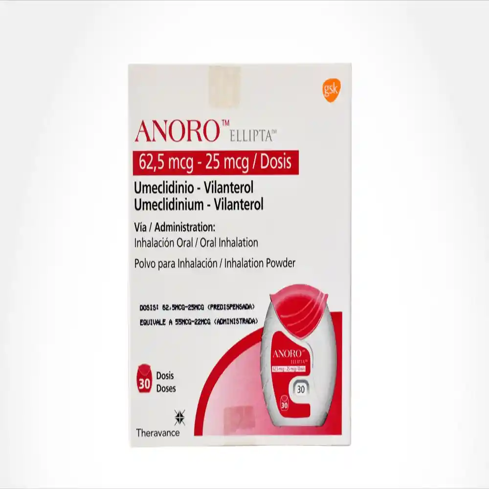 Anoro Polvo para Inhalación (65.2 mcg/25 mcg) - Rappi