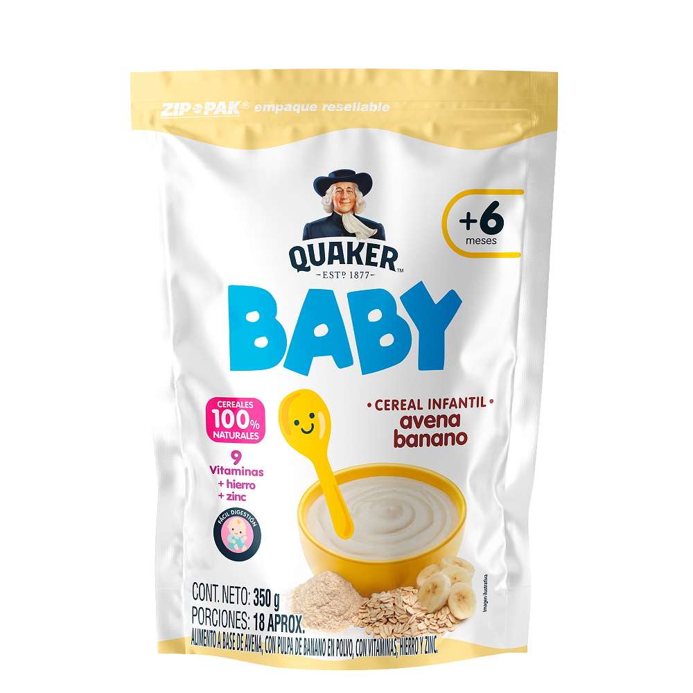 Baby Quaker Banano 350g desde $ 15.100