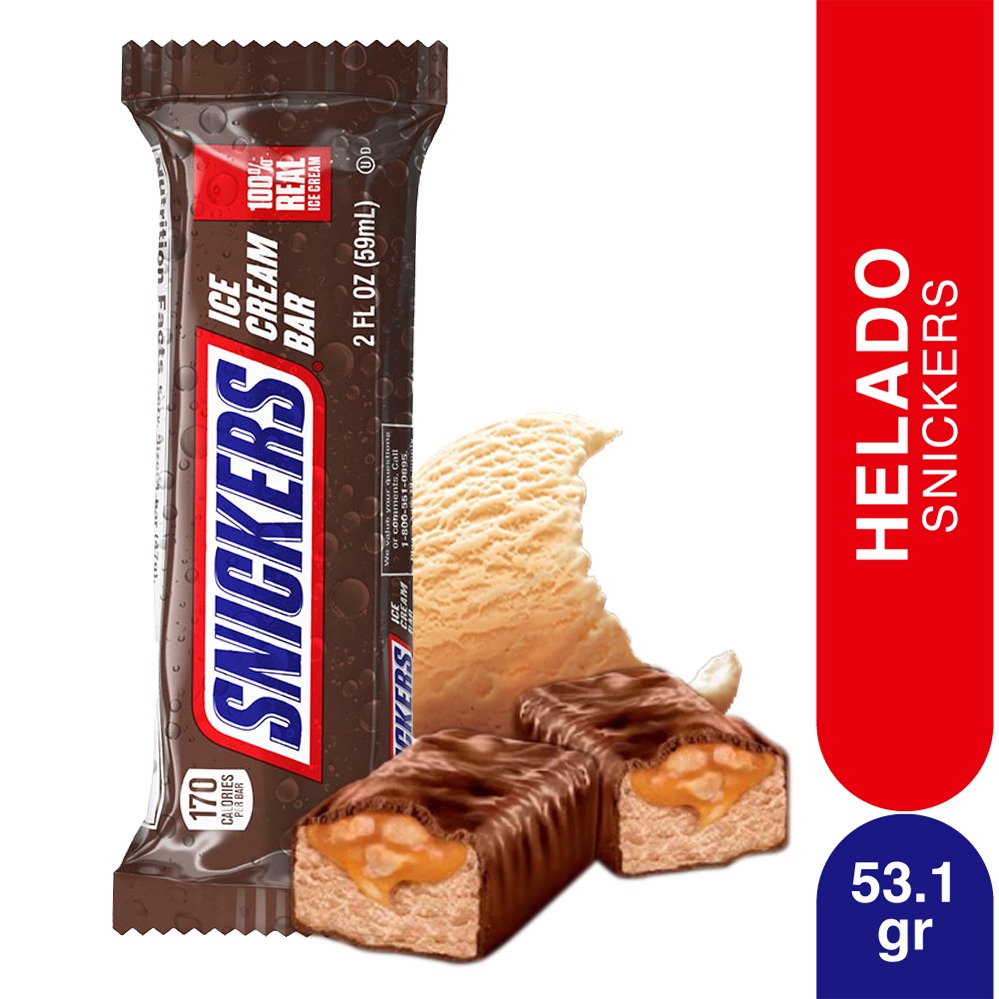 Snickers Helado en Barra Leche Caramelo - Rappi