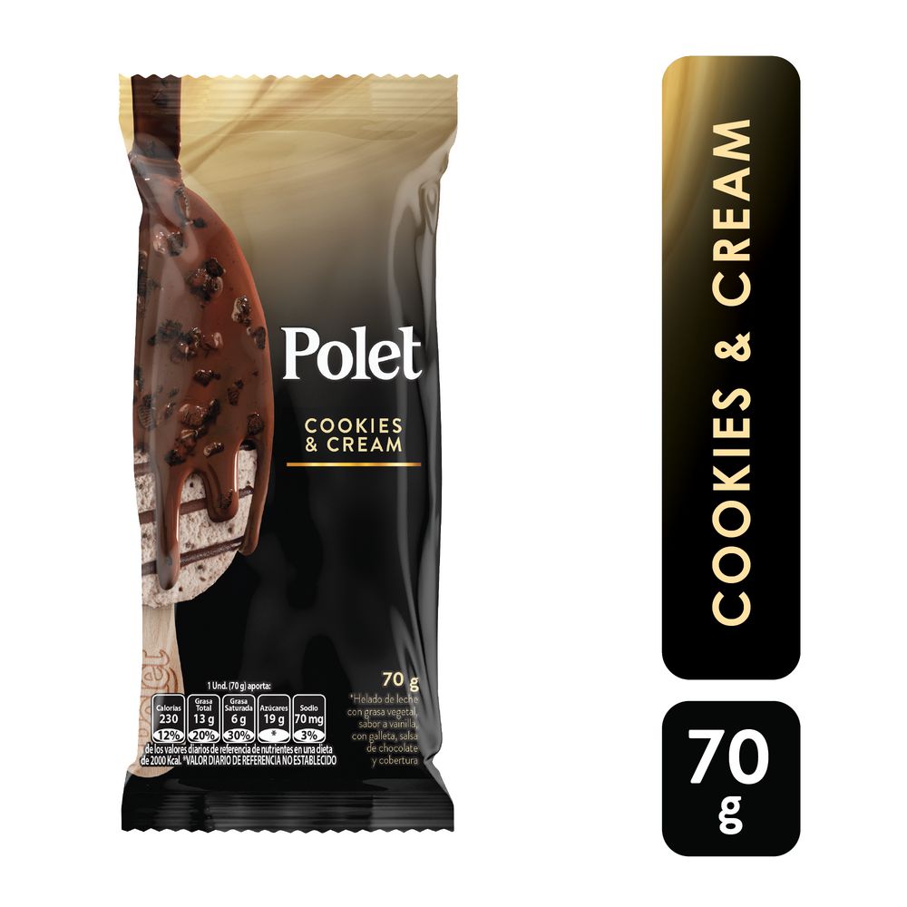 Polet Paleta Helada Sabor Cookies & Cream Precio - Rappi