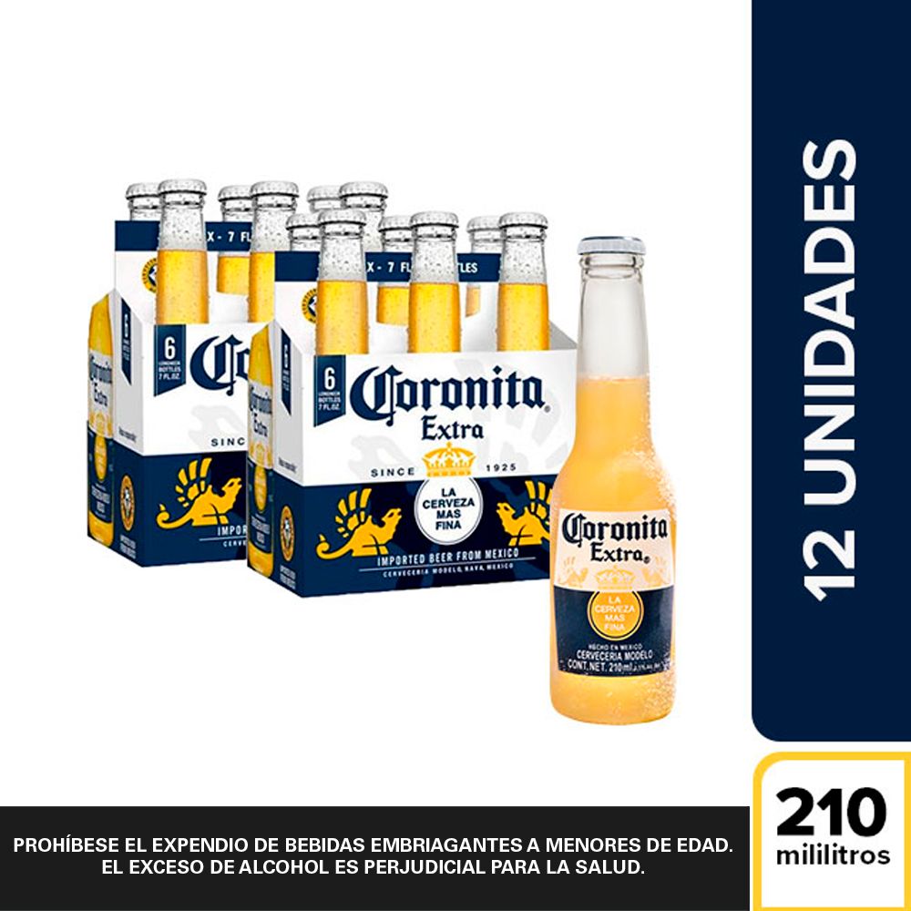 Coronita Cerveza Extra 210 mL X 12 Und - Rappi