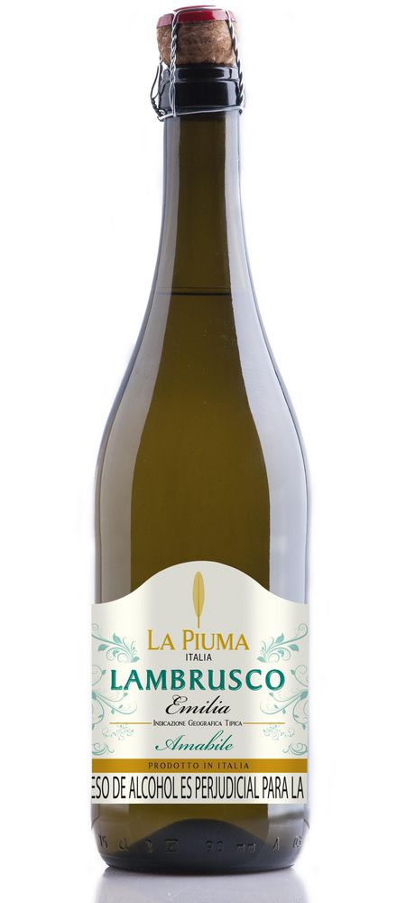 Lambrusco La Piuma Vino Blanco Amabile desde $ 25.000