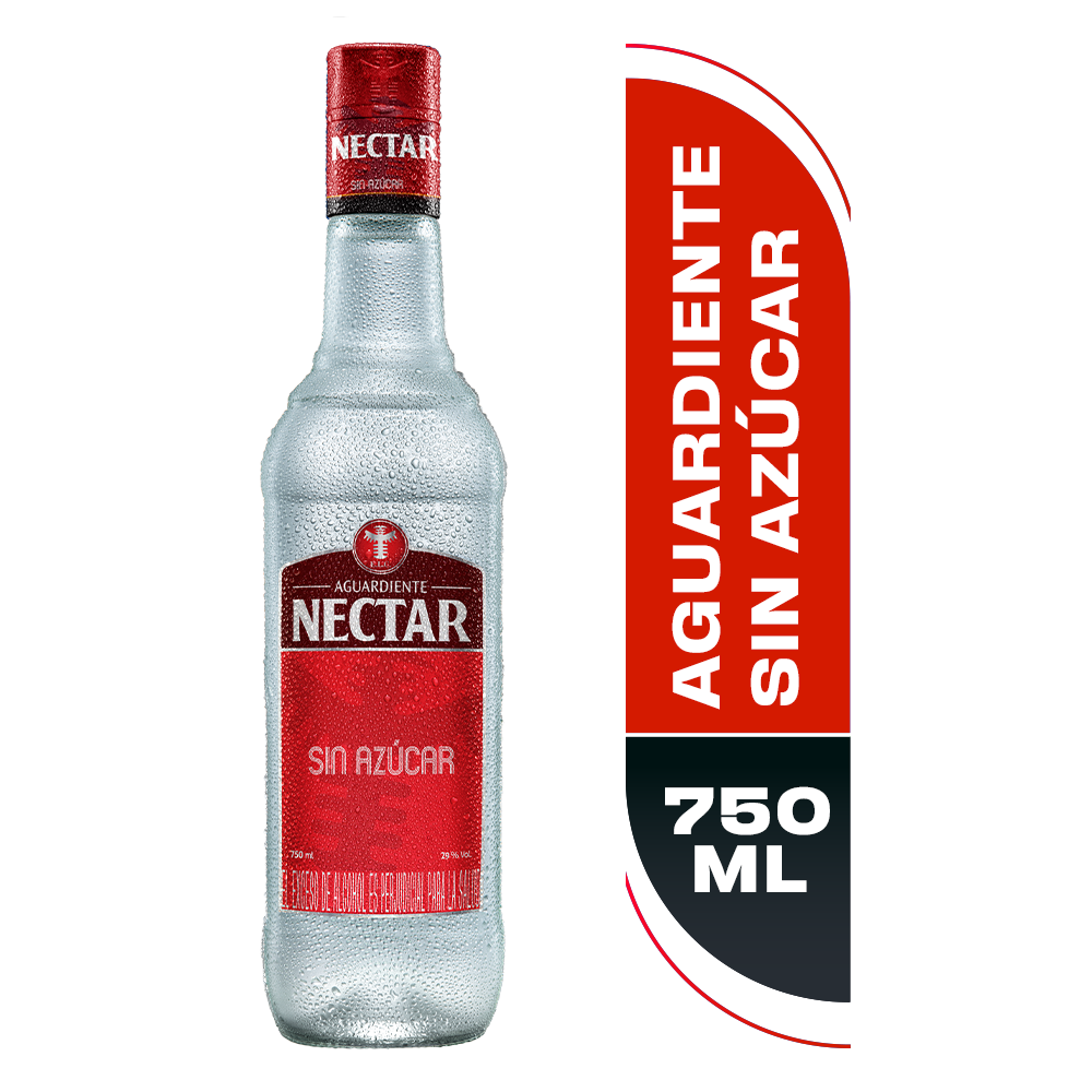 Aguardiente Nectar Rojo Sin Azucar 750 ml - Rappi