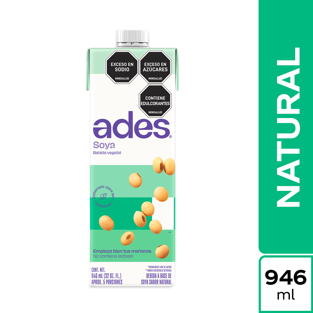 Ades Bebida de Soya Natural 946 mL - Rappi