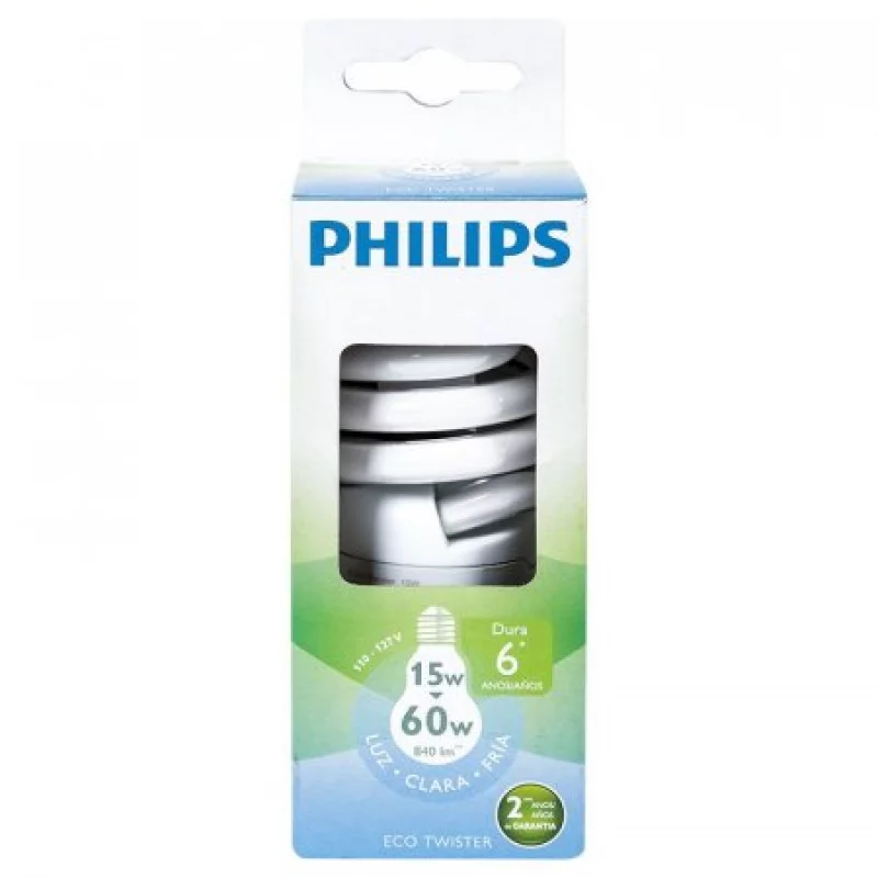 Philips Bombillo Ahorrador Espiral 15W Luz Fría - Rappi