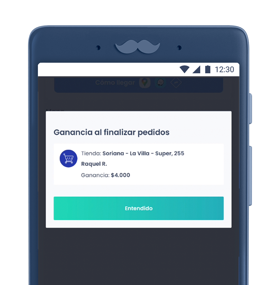 Ganancia del pedido: corresponde al valor que recibes por la gestión del pedido
