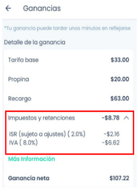 Ejemplo de cálculo de retenciones