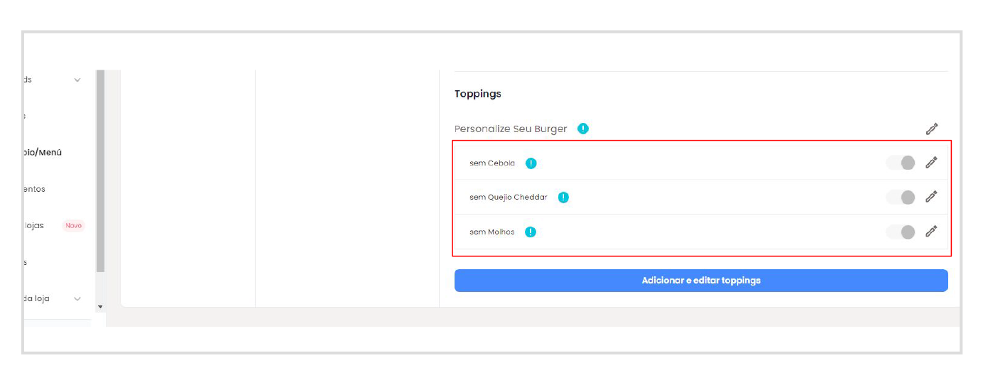 O que é um topping, qual a sua importância e como são classificados?