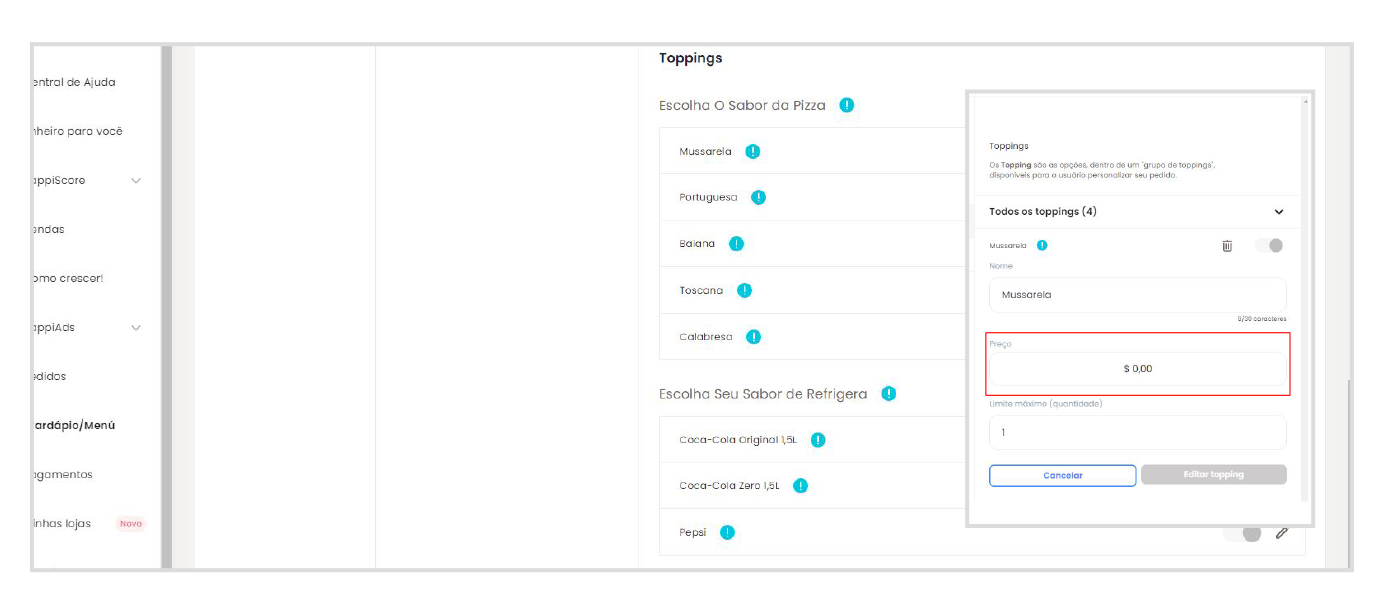 O que é um topping, qual a sua importância e como são classificados?